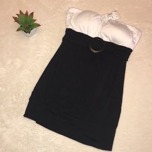 Body Central | Tops | Body Central Strapless Black White Top | Poshmark
